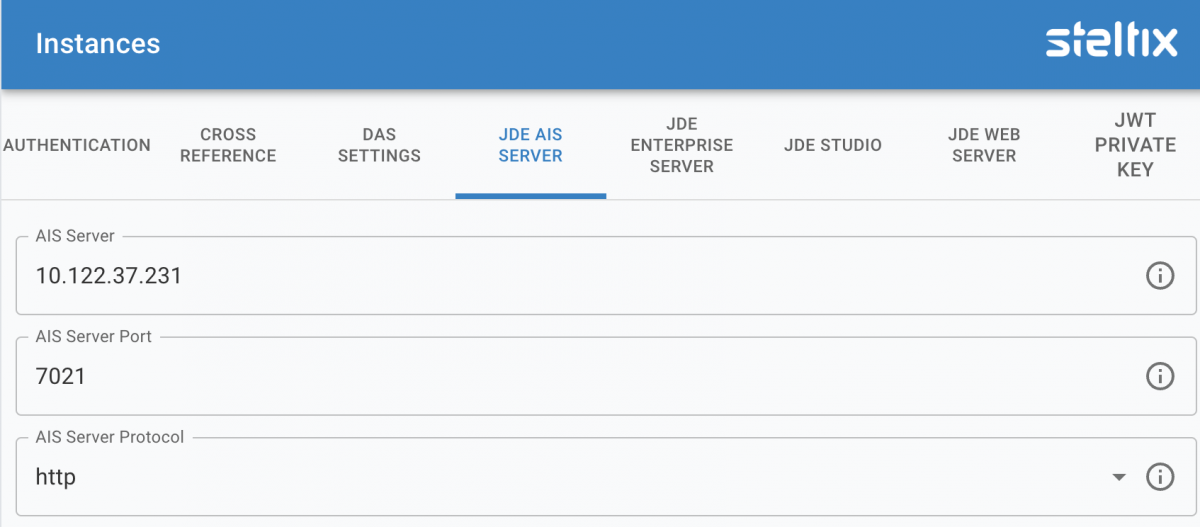 JDE AIS Server - Documentation at Steltix