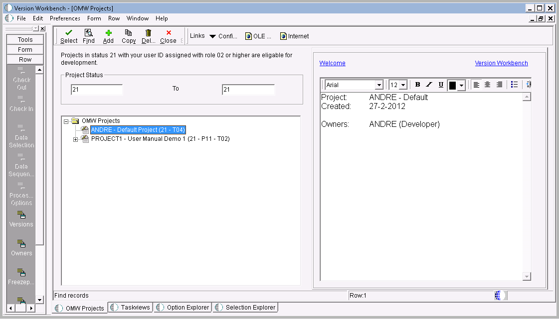 Version Workbench User Guide - Documentation at Steltix