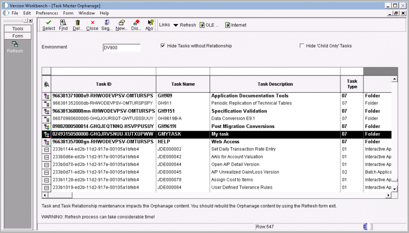 Taskview Orphanage - Documentation at Steltix