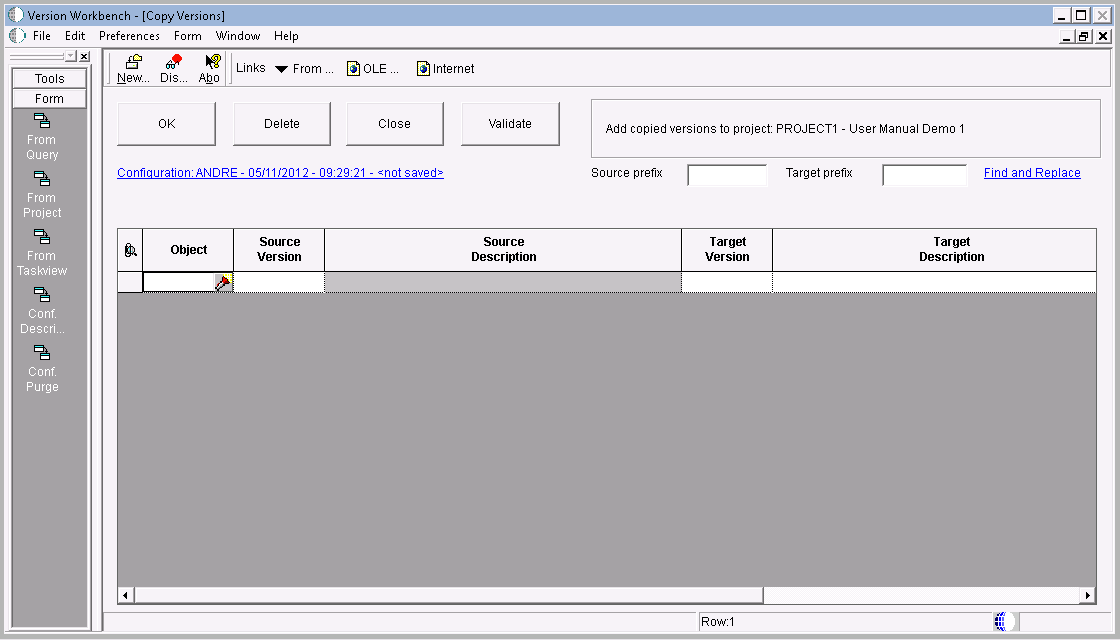 Copy Versions - Documentation at Steltix